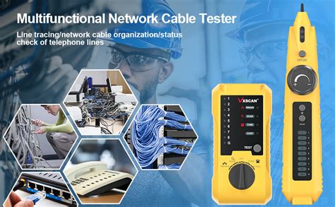 Network Cable Tester Vxscan Cable Tester Line Finder Wire Tracer For Cat5 Cat6 Test Ethernet