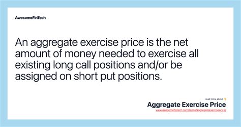Aggregate Exercise Price Awesomefintech Blog
