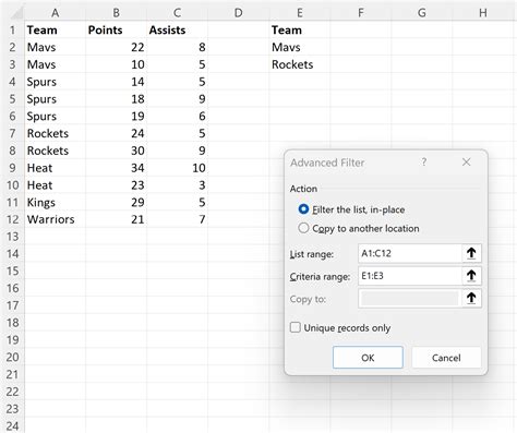 Excel Advanced Filter With Multiple Criteria In One Column