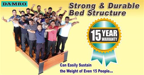 Damro Damro Wooden Finish Beds Complete Bed Structure Connects With The Floor Strong And