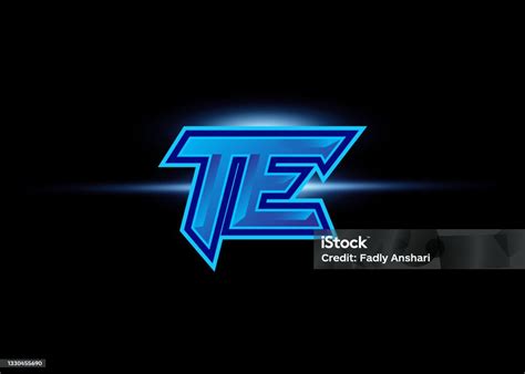 게임 트위치 유튜브에 맞는 초기 문자 Te Esport 스타일 벡터 모노그램 로고 템플릿 로고에 대한 스톡 벡터 아트 및 기타