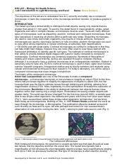 Exploring Light Microscopy A Guide To Compound Microscopes Course Hero