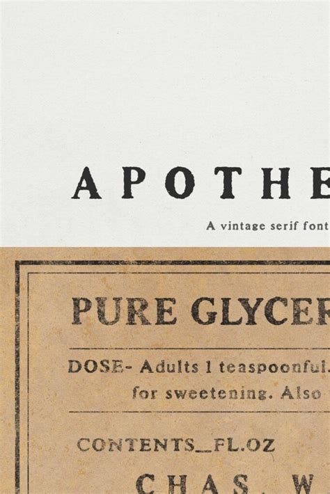 Apothecary Serif Font Collection Masterbundles