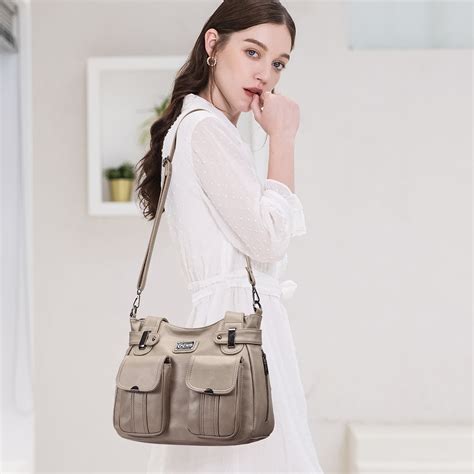 Kl928 Women Large Purses And Handbags Shoulder Bag Pu Leather Multi