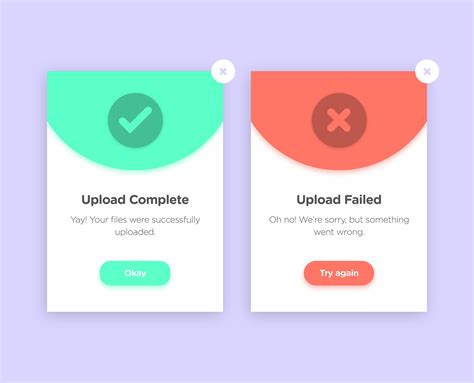 Daily UI Success Failure Message Behance