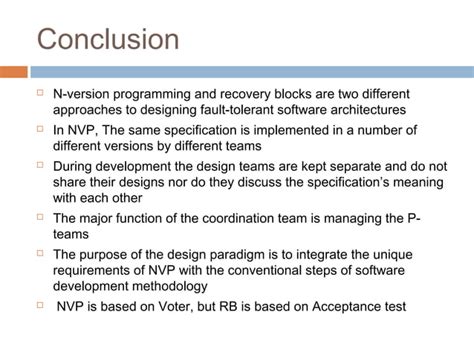 N Version Programming Ppt