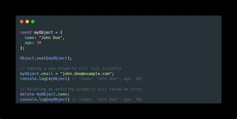 javascript objectseal objectprotection javascripttips codeexamples… serhii shyshkin
