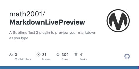 Github Math2001markdownlivepreview A Sublime Text 3 Plugin To Preview Your Markdown As You Type