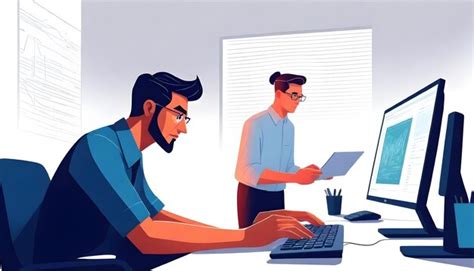 Premium Photo Cartoon Programmers Discussing Software Development At