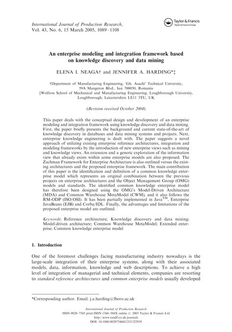 Pdf Framework For Distributed Knowledge Discovery Systems Embedded In