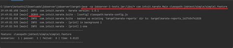 executing karate jar with logback test xml using external library