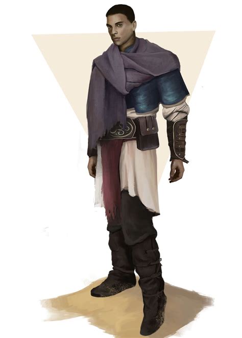 Fantasy Desert Attire Dnd Common Clothes Male Fantasy Commoner
