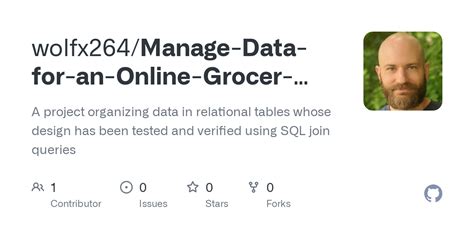 github wolfx264 manage data for an online grocer using mysql