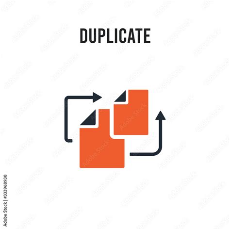 Duplicate Vector Icon On White Background Red And Black Colored
