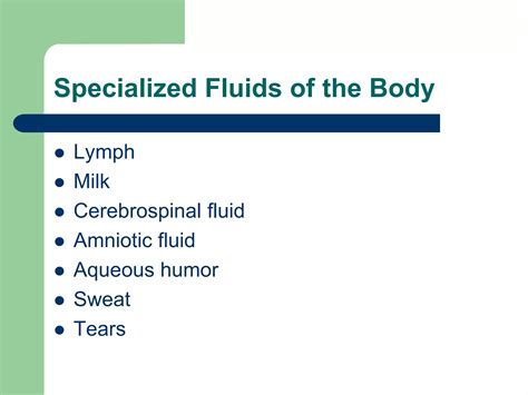 Body Fluids Ppt