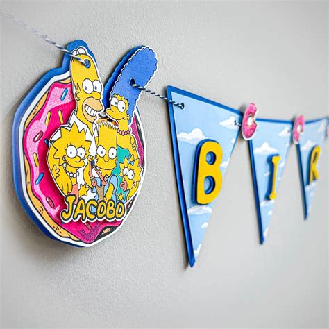 The Simpsons Birthday Banner The Simpsons Party Decorations Simpsons