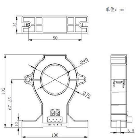 AHKC EKBA Split Core Hall Effect Current Transducer Buy Split Core Hall Current Sensor Hall