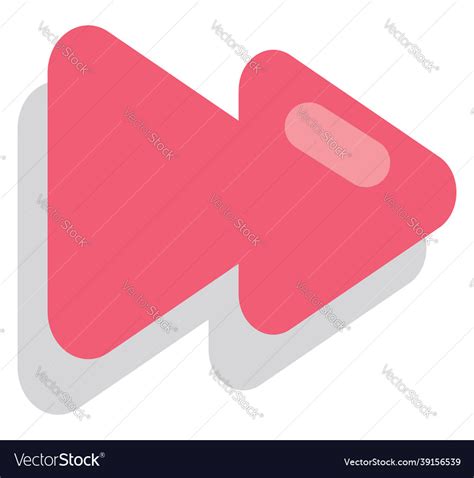 Fast Forward Button Icon On White Background Vector Image