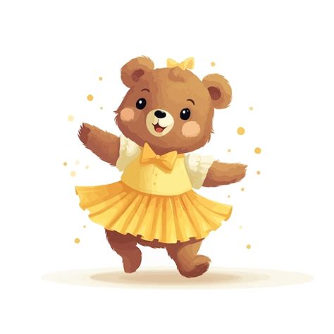 El Pequeño Oso Vector Premium
