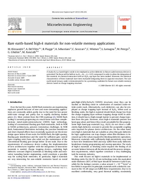 pdf rare earth based high k materials for non volatile memory