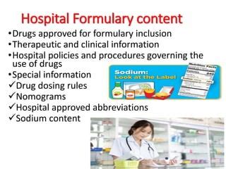 Hospital Formulary Ppt