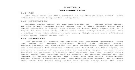 Docx Brent Kung Adder Dokumentips