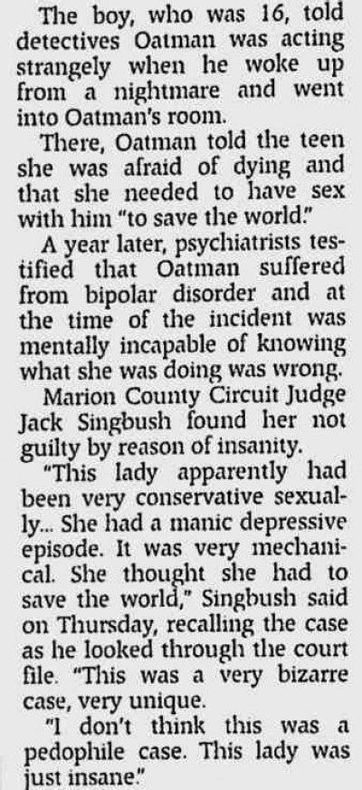 Insanity Defense For Illicit Sex