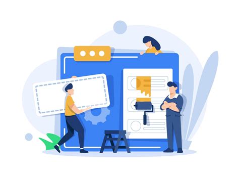 Programmer Working Modern Flat Concept For Web Banner Design Developer Creates Software And