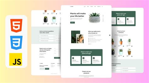 Responsive Plants Website Using Html Css And Javascript With Free Source Code Youtube