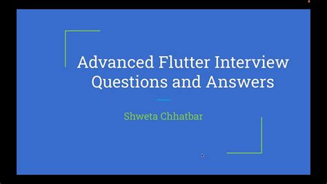 Flutter Advanced Interview Questions And Answers 2024 Crack Your Next Flutter Job Interview