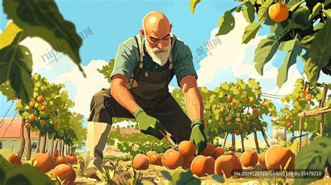 Ai创作图果农插画 芒果采摘园插画 农民摘果实农产品水果 水果农场果农丰收 果农劳动农民干活 采摘黄杏 沃柑包装插画 采摘杏 砂糖橘插画设计 果园宣传插画 果园插画包装 种水果的农民 果农庭院