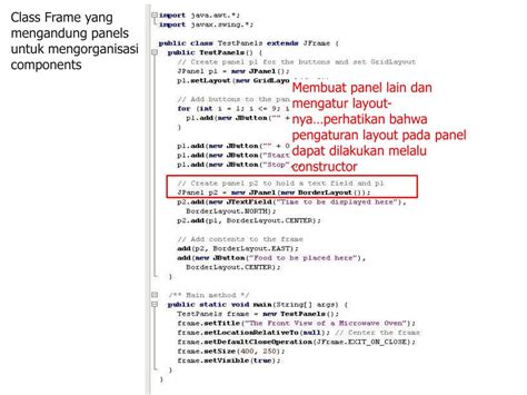 Ppt Pengantar Gui Frames Simple Components Dan Layouts Powerpoint Presentation Id 5425759