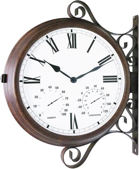 Bestime 66276a Double Sided Metal Wall Clock With Antique