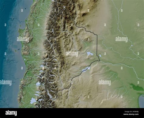 Neuquen Province Of Argentina Elevation Map Colored In Wiki Style