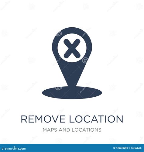 Remove Location Icon Trendy Flat Vector Remove Location Icon On Stock Vector Illustration Of