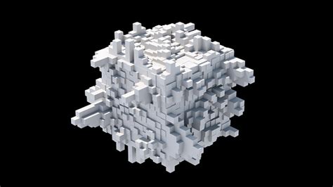 블록 모양의 화이트 큐브 검정 배경입니다 추상 그림 3d 렌더링 블록에 대한 스톡 사진 및 기타 이미지 블록 0명 개념
