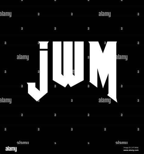 JWM Letter Logo Design For Technology Company JWM Logo Design Black And White Color Combination