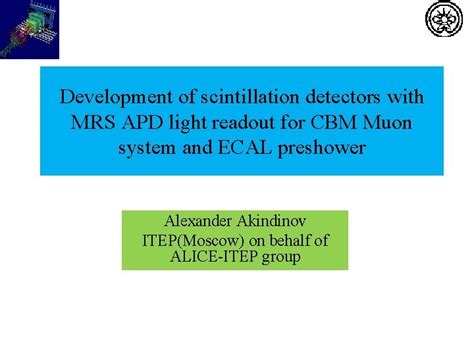 Development Of Scintillation Detectors With Mrs Apd Light