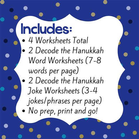 Hanukkah Cryptogram And Decoding Worksheets Classful