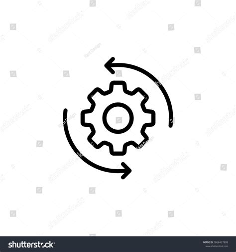 Workflow Outline Icon Mobile Apps Web Stock Vector Royalty Free Shutterstock