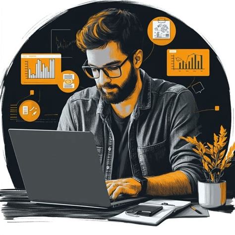 Free Focused Data Analyst Image Man Beard Glasses Download At