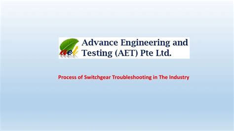 Ppt Process Of Switchgear Troubleshooting In The Industry Powerpoint