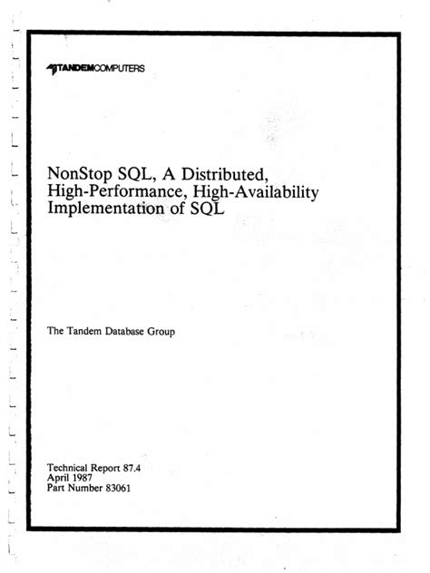 Nonstop Sql Reference Pdf Sql Database Index