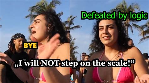 Half Naked Woman Refuses To Step On The Scale After Saying That Height Is Important YouTube