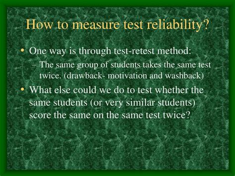 PPT Reliability In Testing PowerPoint Presentation Free Download ID
