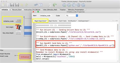 calling the python script for sending openbci cyton openbci cyton