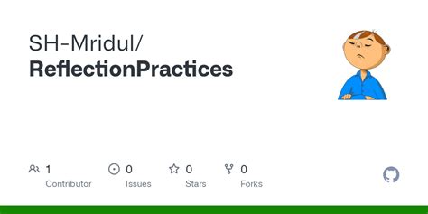 Github Sh Mridulreflectionpractices