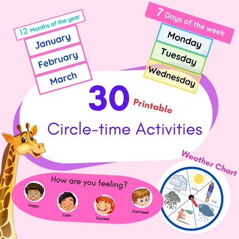 30 Printable ‘a6 Circle Time Activities Twiga Soma Africa