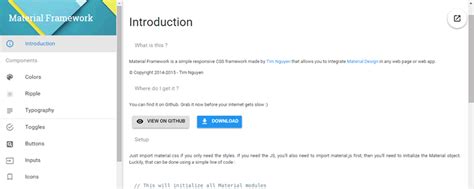 9个目前流行的material Design前端框架 设计达人