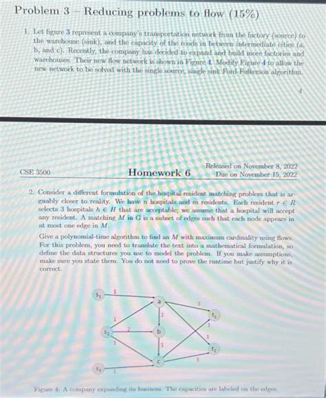 Solved Problem Reducing Problems To Flow Let Chegg